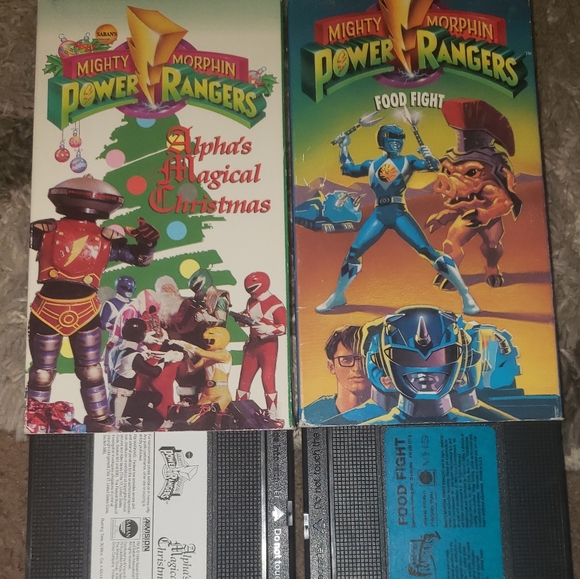 Bandai Namco | Toys | Power Rangers Figures Vehicles Vhs Lot | Poshmark